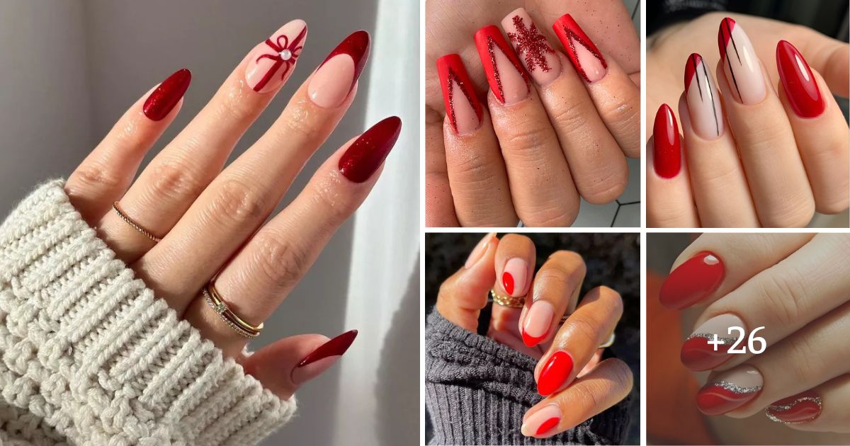 30 Breathtaking Red French Manicure Ideas Nobody Can Resist - Woman ...
