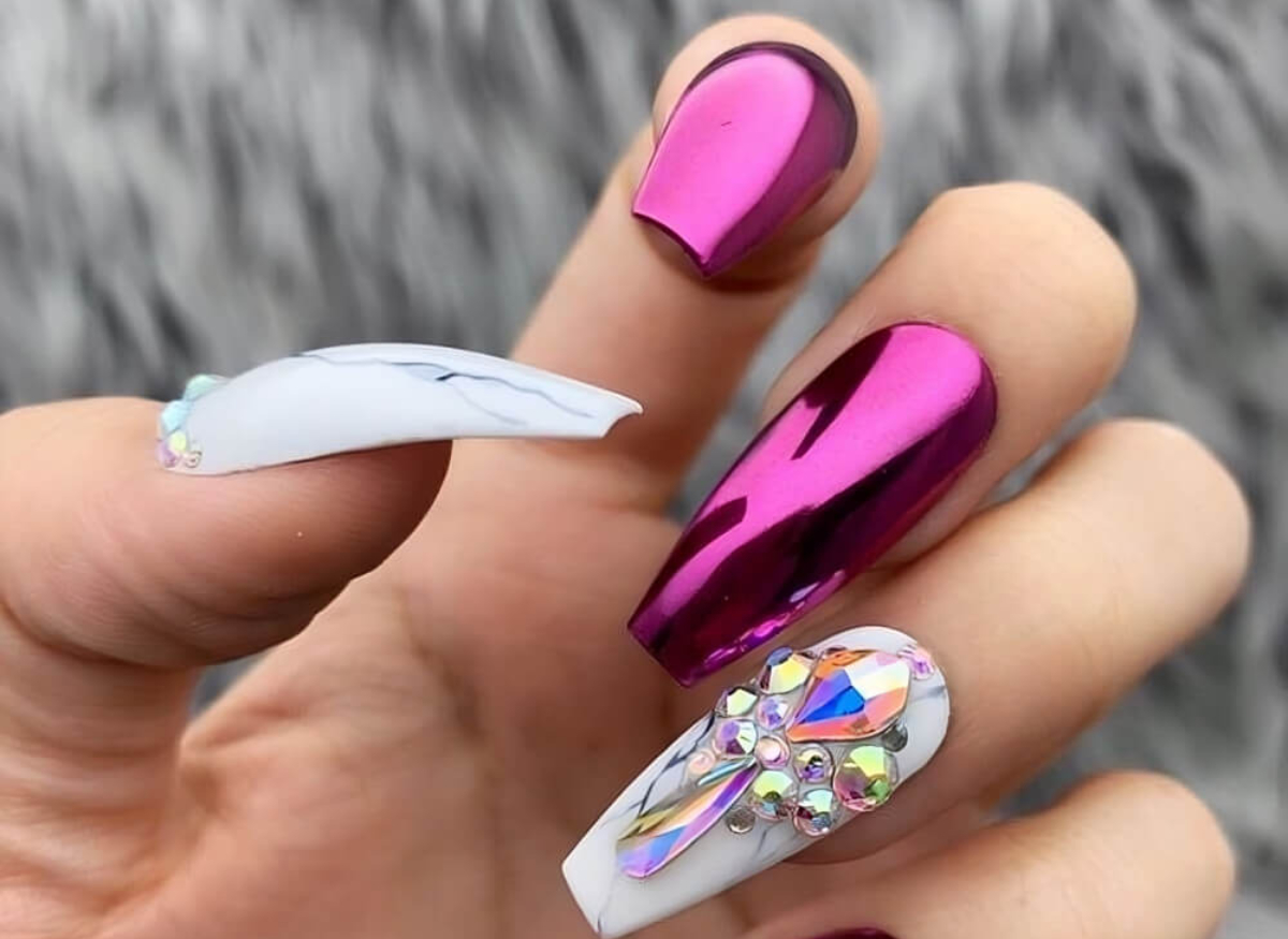 30 Chic And Dramatic Chrome Nails To Shine Your Special Night - Woman ...