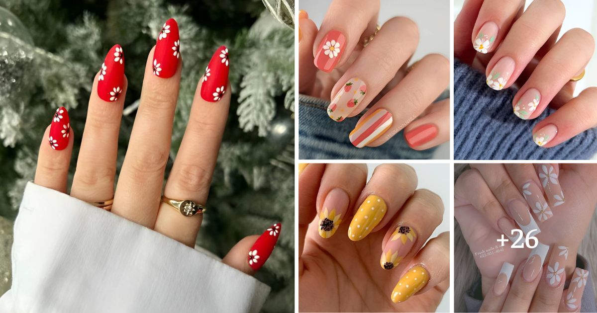 25+ Simple Flower Nail Designs To Inspire Your Next DIY Manicure ...
