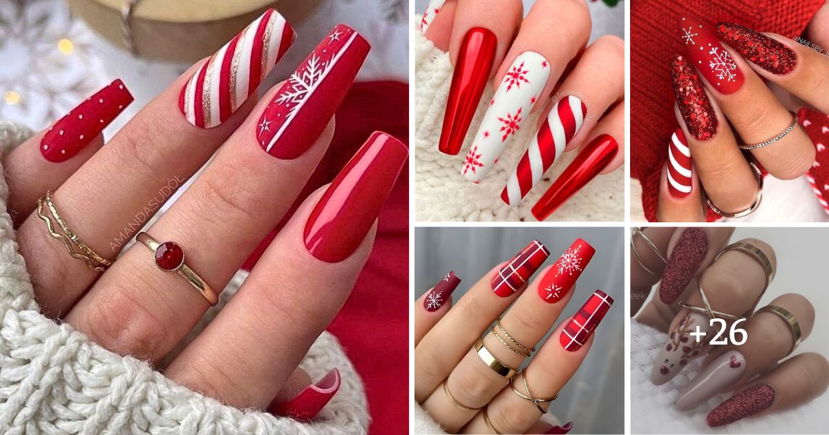 30 Gorgeous Red Christmas Nails To Make You Shine This Season - Beauty ...
