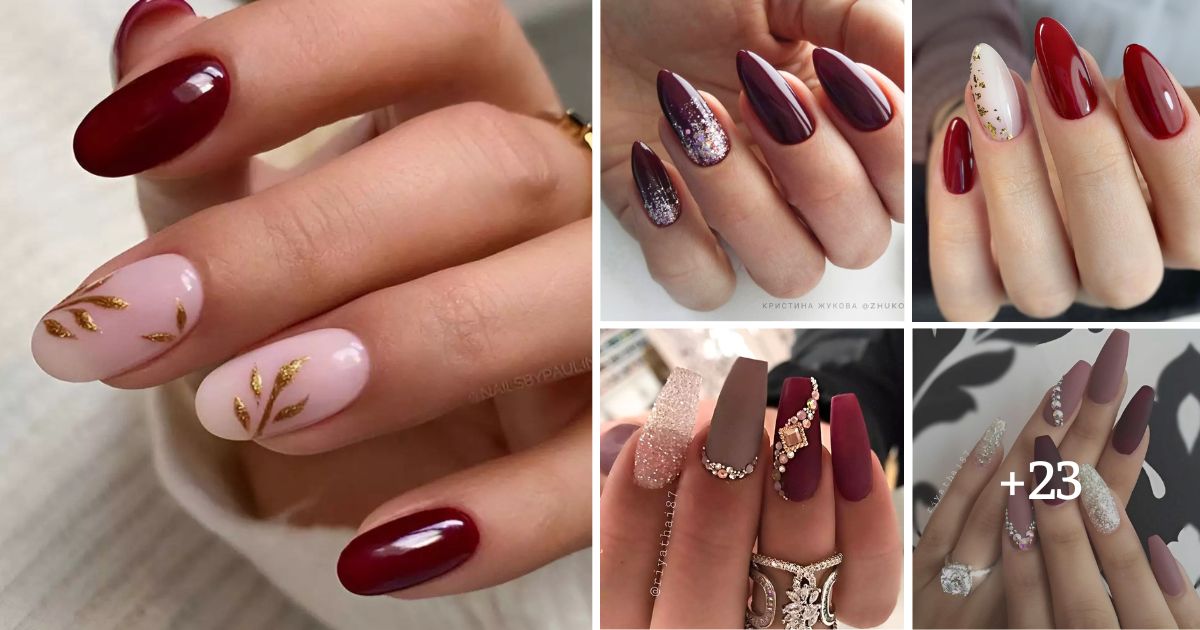 27 Irresistible Designs Of Red Wine Nails Perfect For Winter - Woman ...